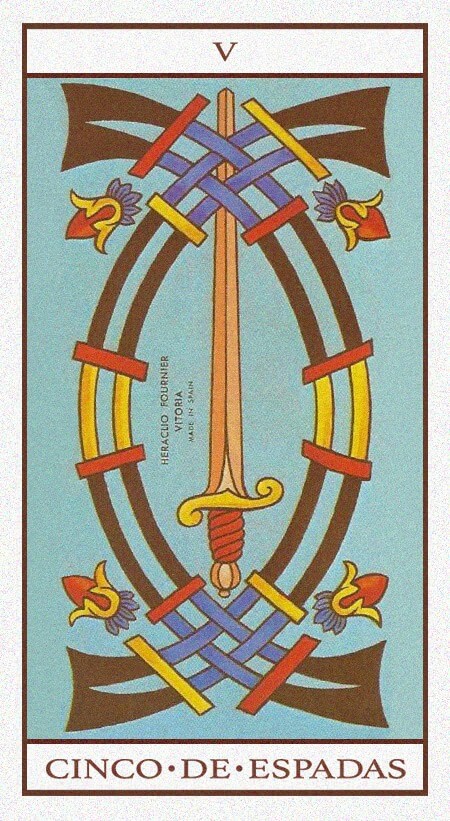 5 de Espadas - Arcanos Menores - Alicia Galván - Alicia Galván