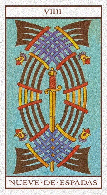 9 de Espadas - Arcanos Menores - Alicia Galván