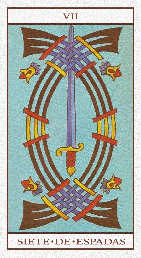 7 de Espadas - Arcanos Menores - Alicia Galván